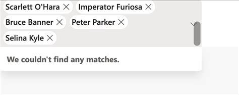 Dropdown Control Not Showing Message When No Results Found Or Searched