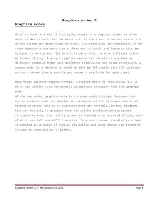 C Graphics Functions Pdf