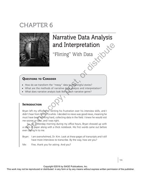 Narrative Data Analysis And Interpretation “flirting” With Data Docslib