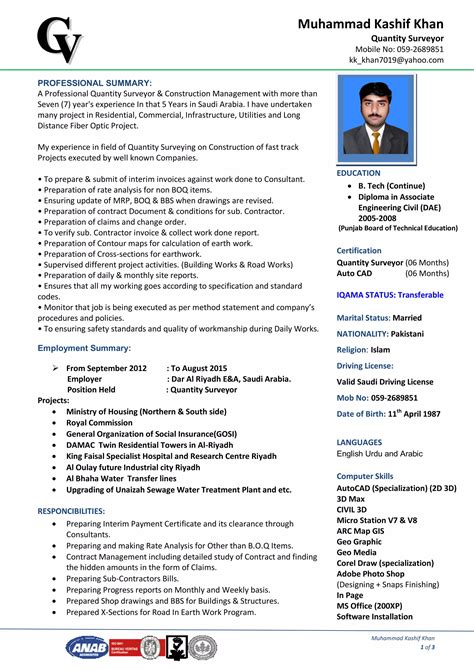 Cv Muhammad Kashif Khan Pdf