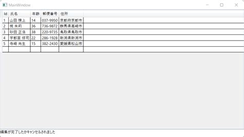 WPF DataGrid セルの編集の完了またはキャンセルを検知する HIROs NET Blog