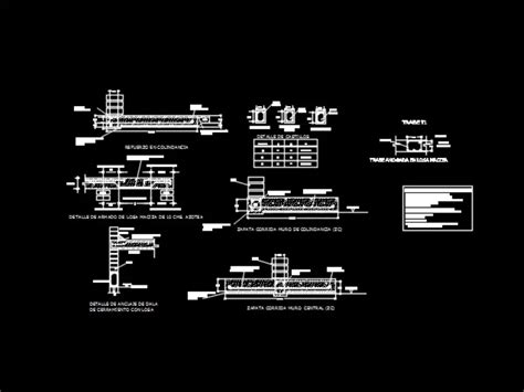 Structural Details Of Concrete Structures In Autocad Cad Library