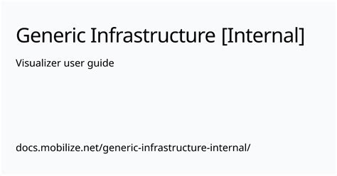 Visualizer User Guide Generic Infrastructure [internal]