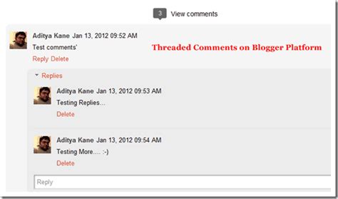 Enable Threaded Comments On Blogger Blogspot
