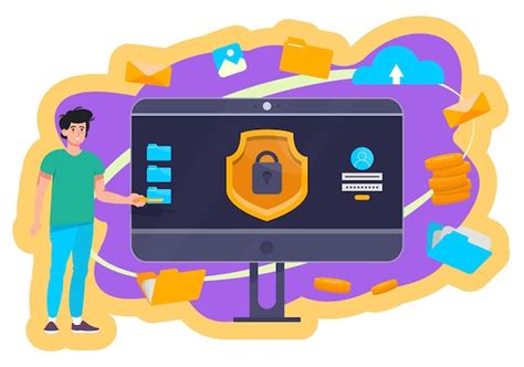 Premium Vector Data Safety Concept Password Log In Authorization