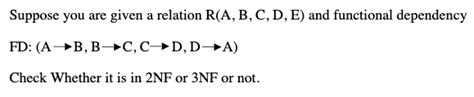 Solved Suppose You Are Given A Relation Ra B C D E And