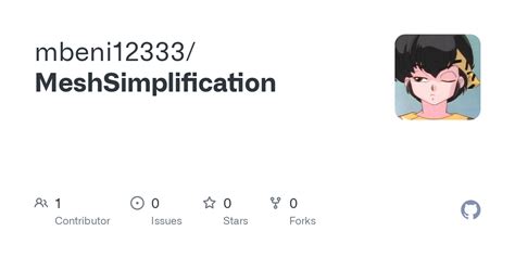 Github Mbeni12333meshsimplification