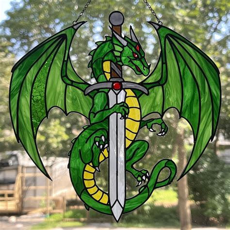 Sword Pattern Stained Glass Etsy
