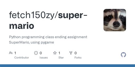 github fetch150zy super mario python programming class ending assignment supermario using pygame