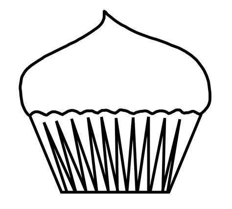 Free Printable Cupcake Outline