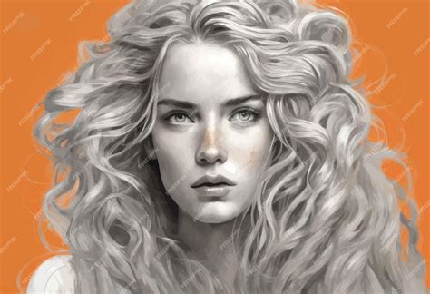 Premium Vector Beautiful Woman With Long Hair Fashion Model With Long