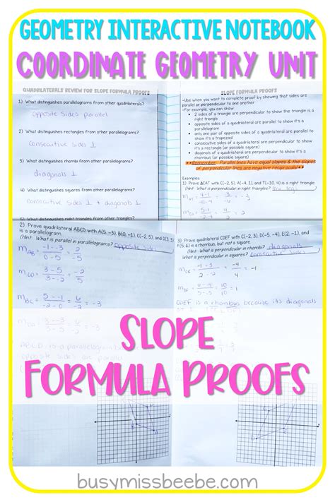 Geometry Interactive Notebook Coordinate Geometry Unit Busy Miss Beebe