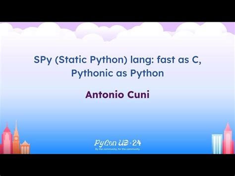 Free Video SPy Static Python Language Fast As C Pythonic As Python