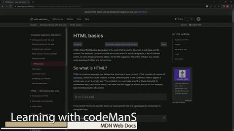 Learn Html Mdn Web Docs Html Basics Youtube