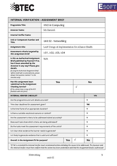 Lan Design And Implementation For Alliance Health Internal Verification
