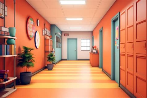 Premium Ai Image Empty Classroom With Colorful Atmosphere