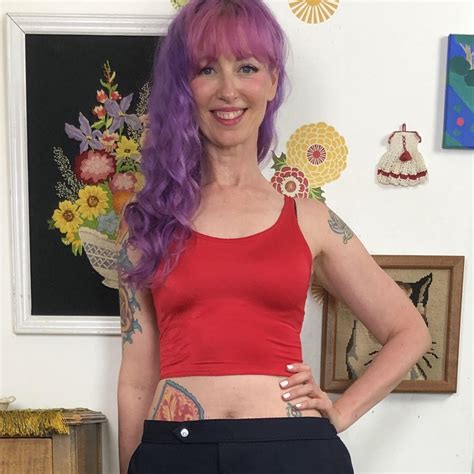 Vintage Cherry Red Spandex Crop Top 1980s Shiny Red Depop