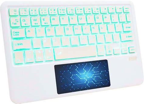 Tecphile B102d Wireless Bluetooth Keyboard Touchpad And Backlit Ultra Slim Multi Device