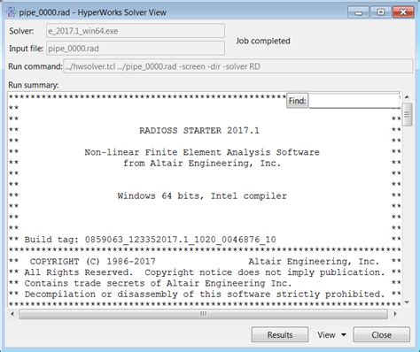 Hyperworks Solver Run Manager