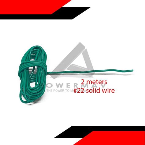 2 Meters 22 Solid Wire Green Powermav Electronics Store