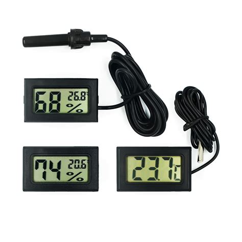 Embedded Type With Probe Digital Display Thermometer Electronic Temperature Detection Sensor FY