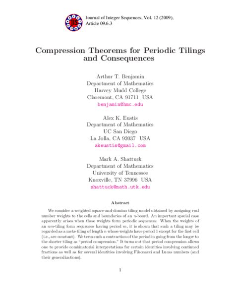 Pdf Compression Theorems For Periodic Tilings And Consequences