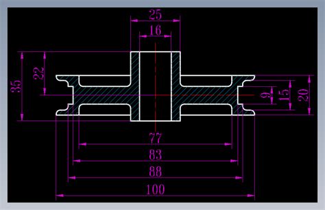 Cad格式机械制图二维100例练习 34 盘盖剖视图 Autocad 2000 模型图纸下载 懒石网