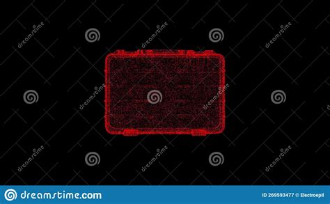 3d Business Case On Black Bg Object Dissolved Red Flickering Particles Business Backdrop