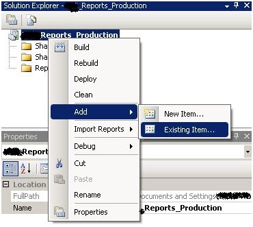 How To Rename A SSRS Report Project Solution
