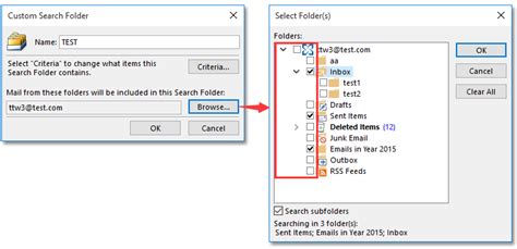 How To Create A Search Folder Excluding Folders Delete Items Rss Etc