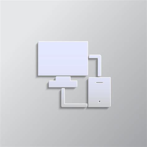 database server responsive paper style icon grey color vector