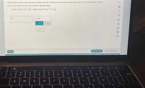 solved using standard reduction potentials from the aleks