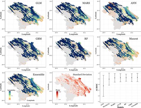 Suitability Maps Of Climatic Suitability Areas For The Current Time