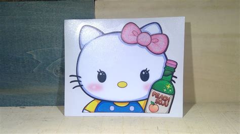 Sticker Hello Kitty Soju Sticker