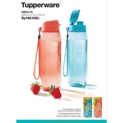 Jual Tupperware H2go Bottle 750 Ml 1 Pcs Purple Eco Tumbler Botol Infuse Water Crystal