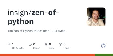 GitHub Insign Zen Of Python The Zen Of Python In Less Than 1024 Bytes