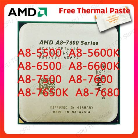 Amd A8 Series A8 5500 A8 5600k A8 6500 A8 6600k A8 7500 A8 7600 A8 7650k A8 7680 Socket Fm2 Fm2