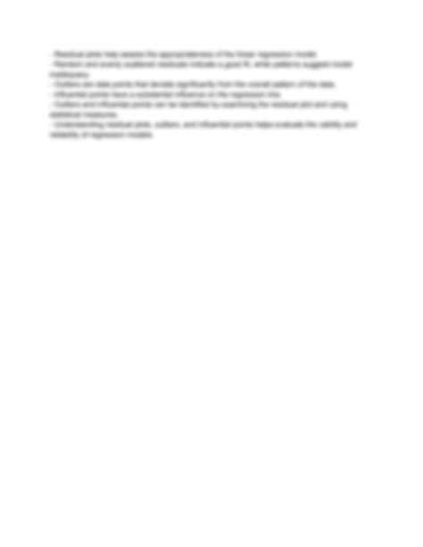 Solution Ap Statistics Residual Plots Outliers And Influential Points