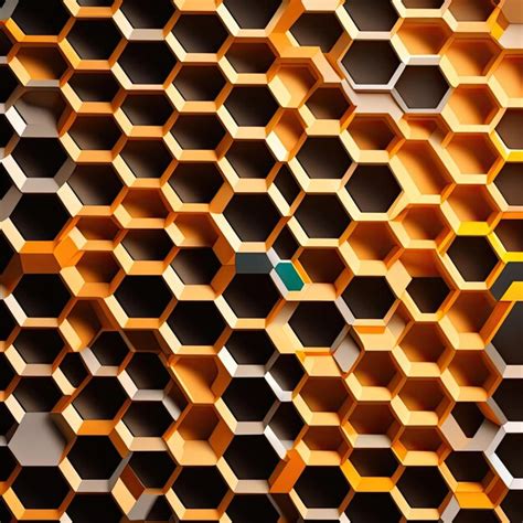 Premium Ai Image Seamless Hexagons Background