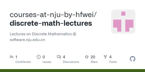 github courses at nju by hfwei discrete math lectures lectures on
