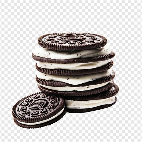 Premium Psd Fresh Oreo Cookies Pancakes Stack Png Isolated On