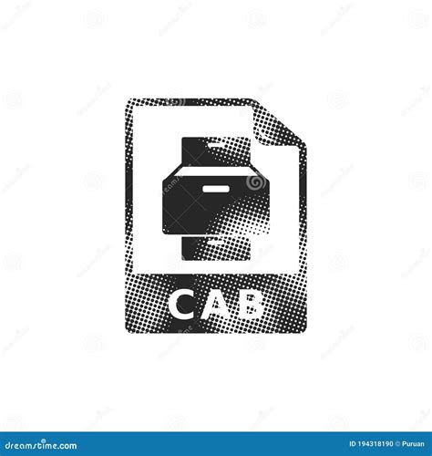 Halftone Icon Cab File Format Stock Vector Illustration Of Dots