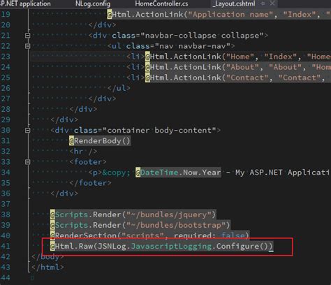 Jsnlog With Asp Mvc Web Technical Debt 點部落
