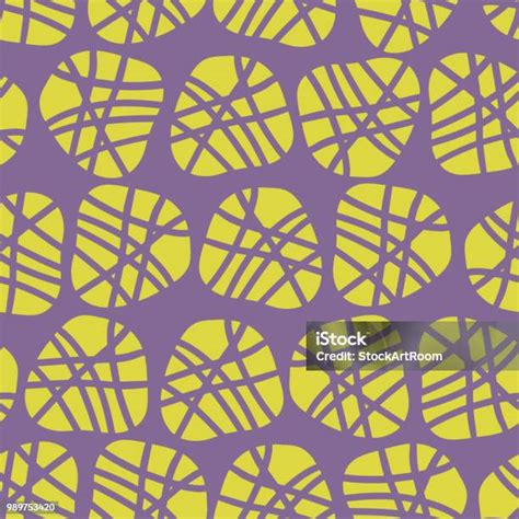 추상적인 불규칙 한 모양 벡터 완벽 한 패턴입니다 라임 보라색 바탕에 점 들의 실루엣 직물 인쇄 종이 프로젝트 및 포장에 아주