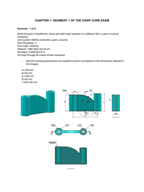 Cswp Guide For Solidworks Test Pdf Equations Aluminium