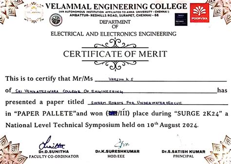 Technicalsymposium Paperpresentation Robotics Varsha K S