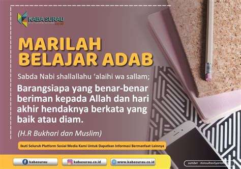 Mari Belajar Adab Kaba Surau