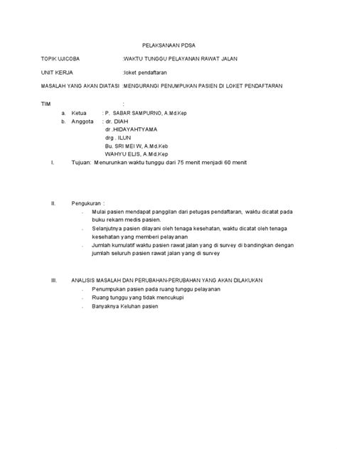 Pdf Contoh Form Pdsa Pdf