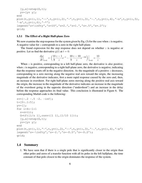 Effects Of Poles And Zeros Affect Control System Pdf