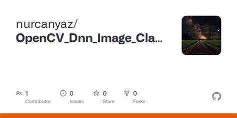 Github Nurcanyaz Opencv Dnn Image Classification